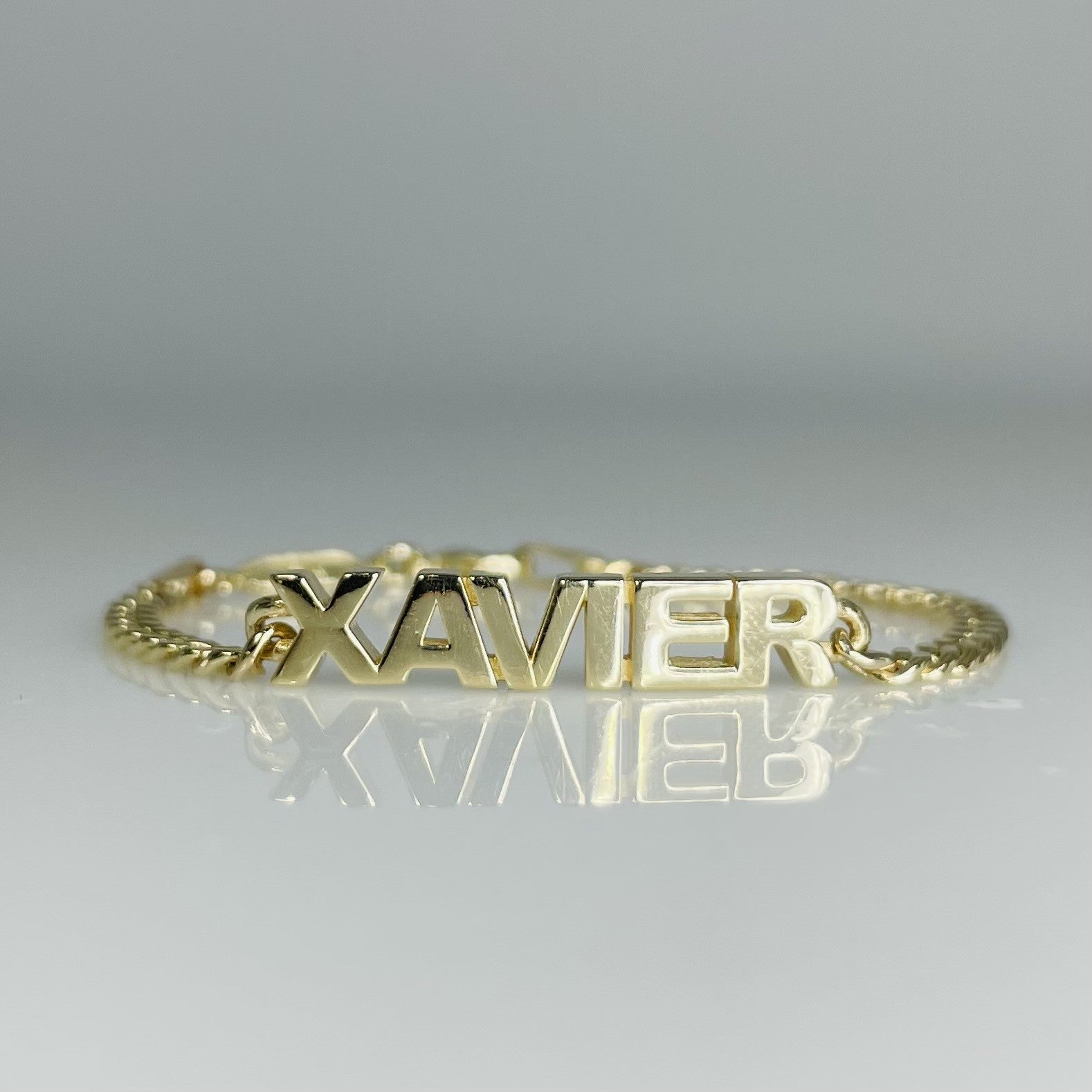 14K Yellow Gold Custom Nameplate Bracelet – KyleChanDesign