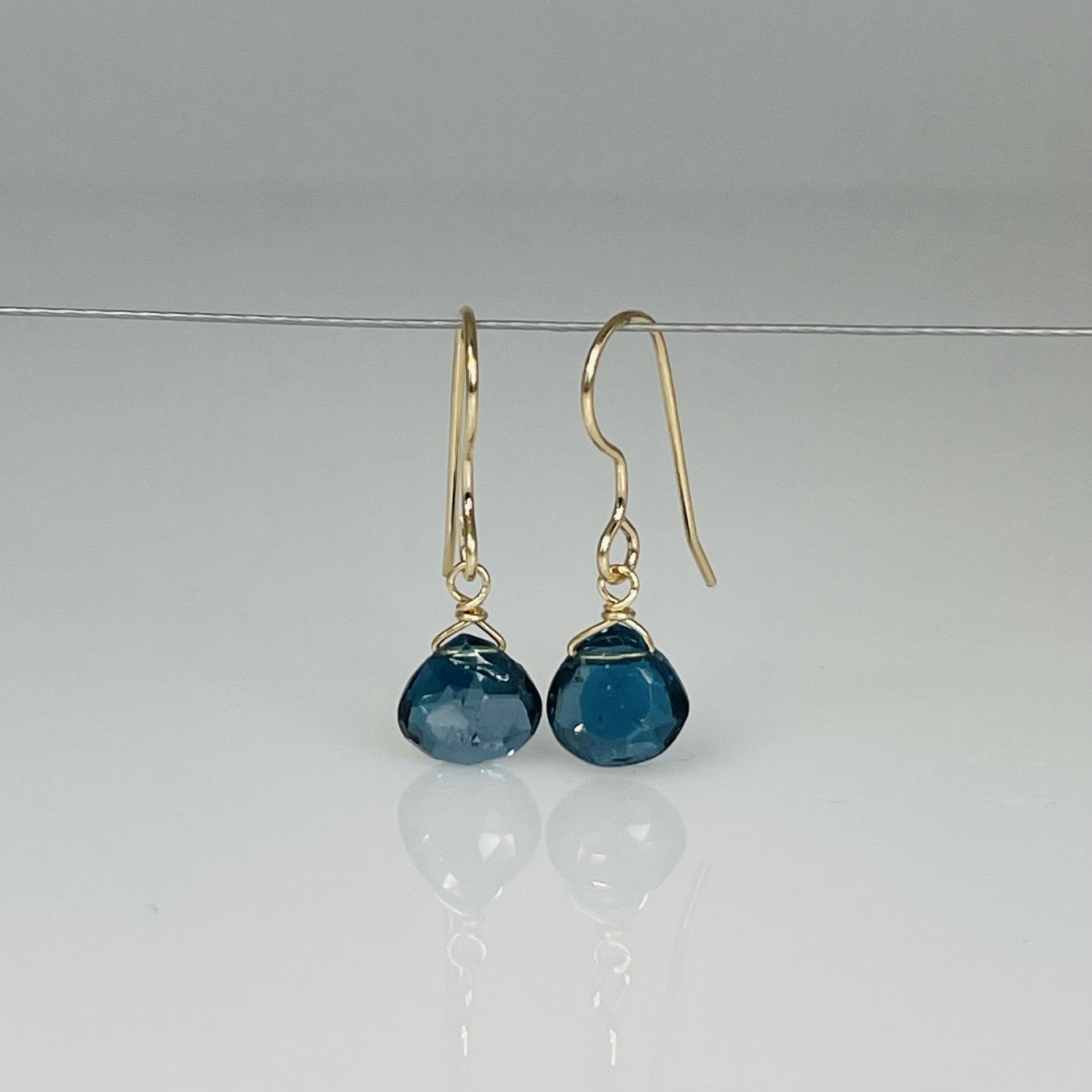 London Blue Hydro Quartz Drop Earrings 7mm – KyleChanDesign