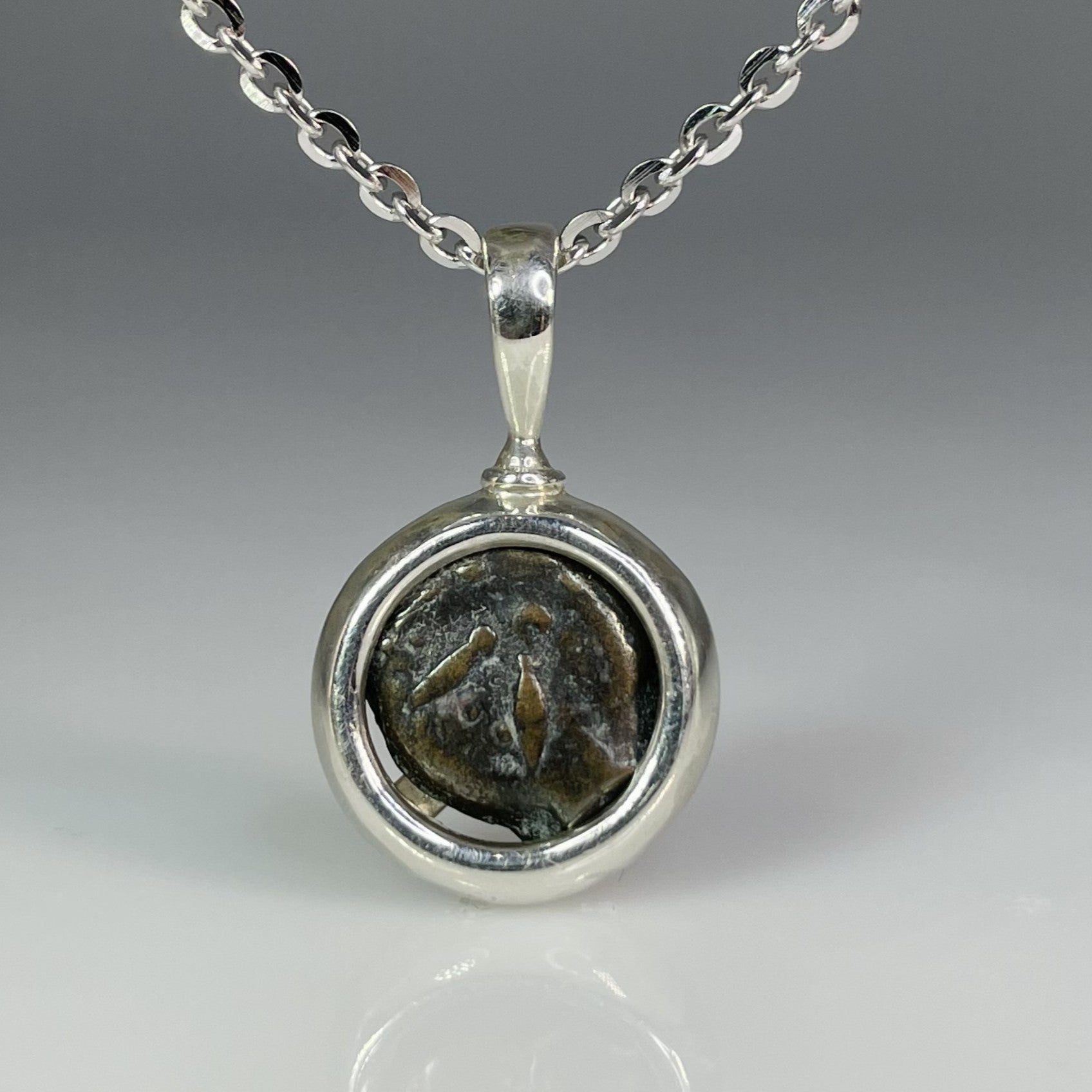Sterling Silver Widow's Mite Biblical Coin 103-76 B.C – KyleChanDesign