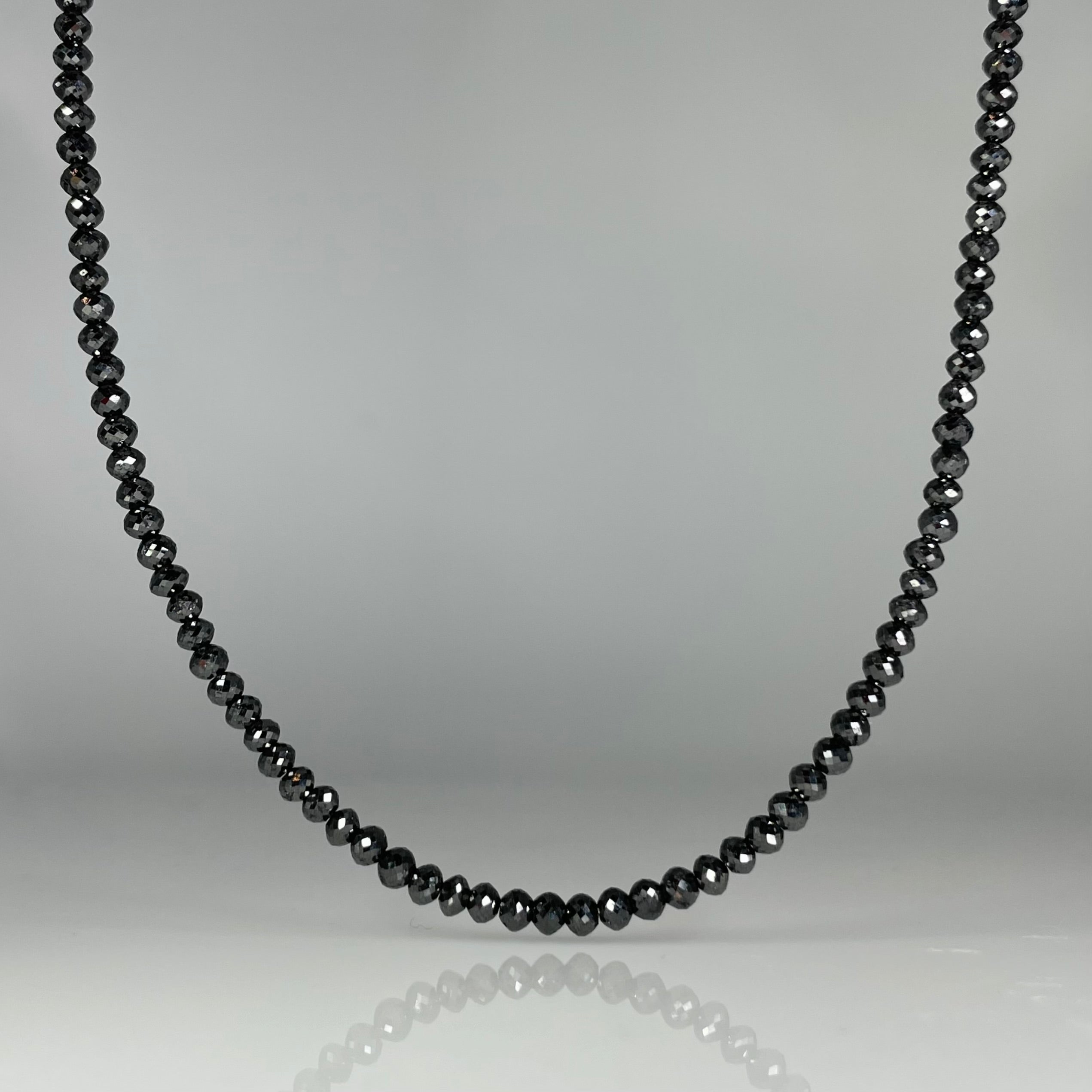 14K Yellow Gold Black Diamond Beaded Necklace 37ct – KyleChanDesign