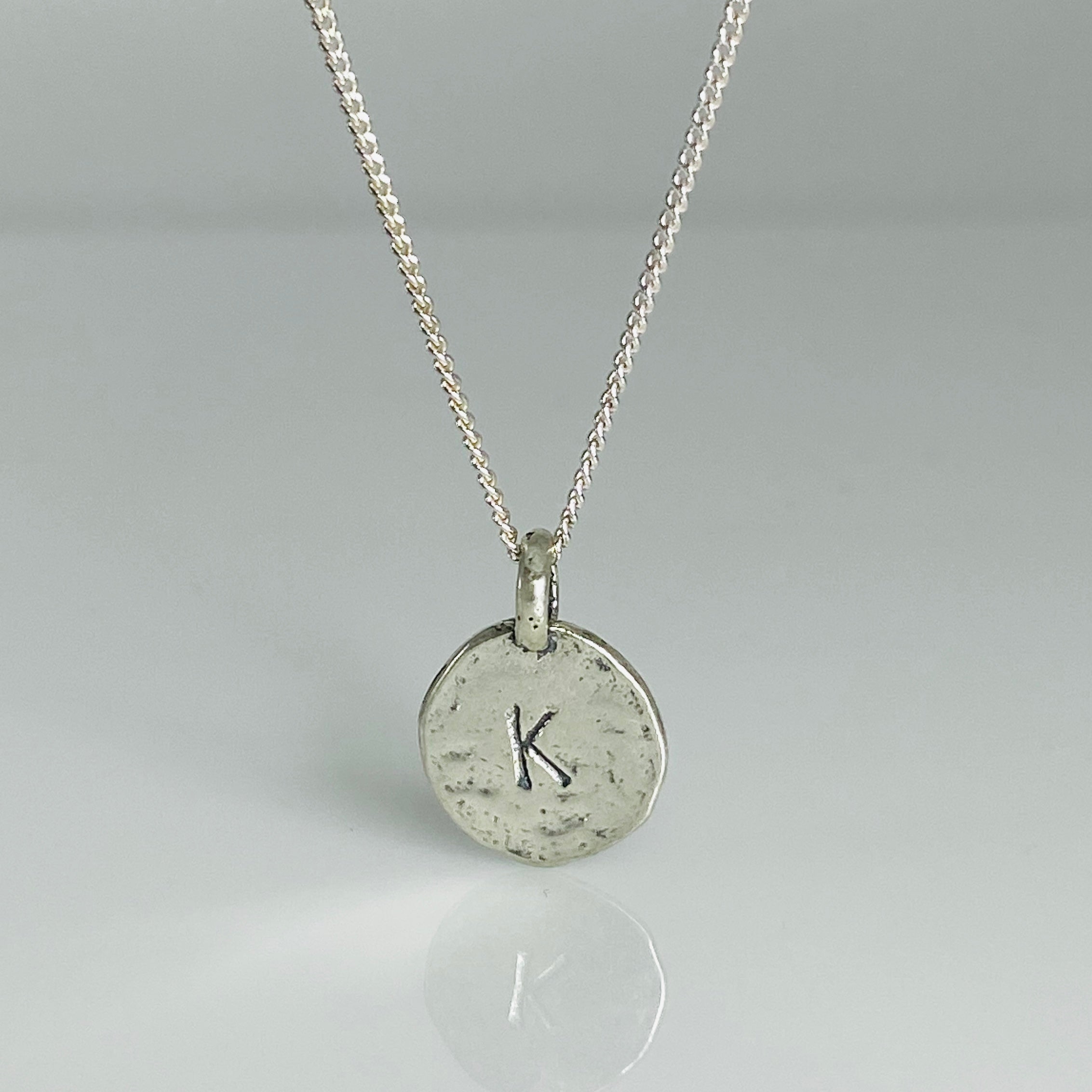 Sterling Silver Love Initial Necklace 26" – KyleChanDesign