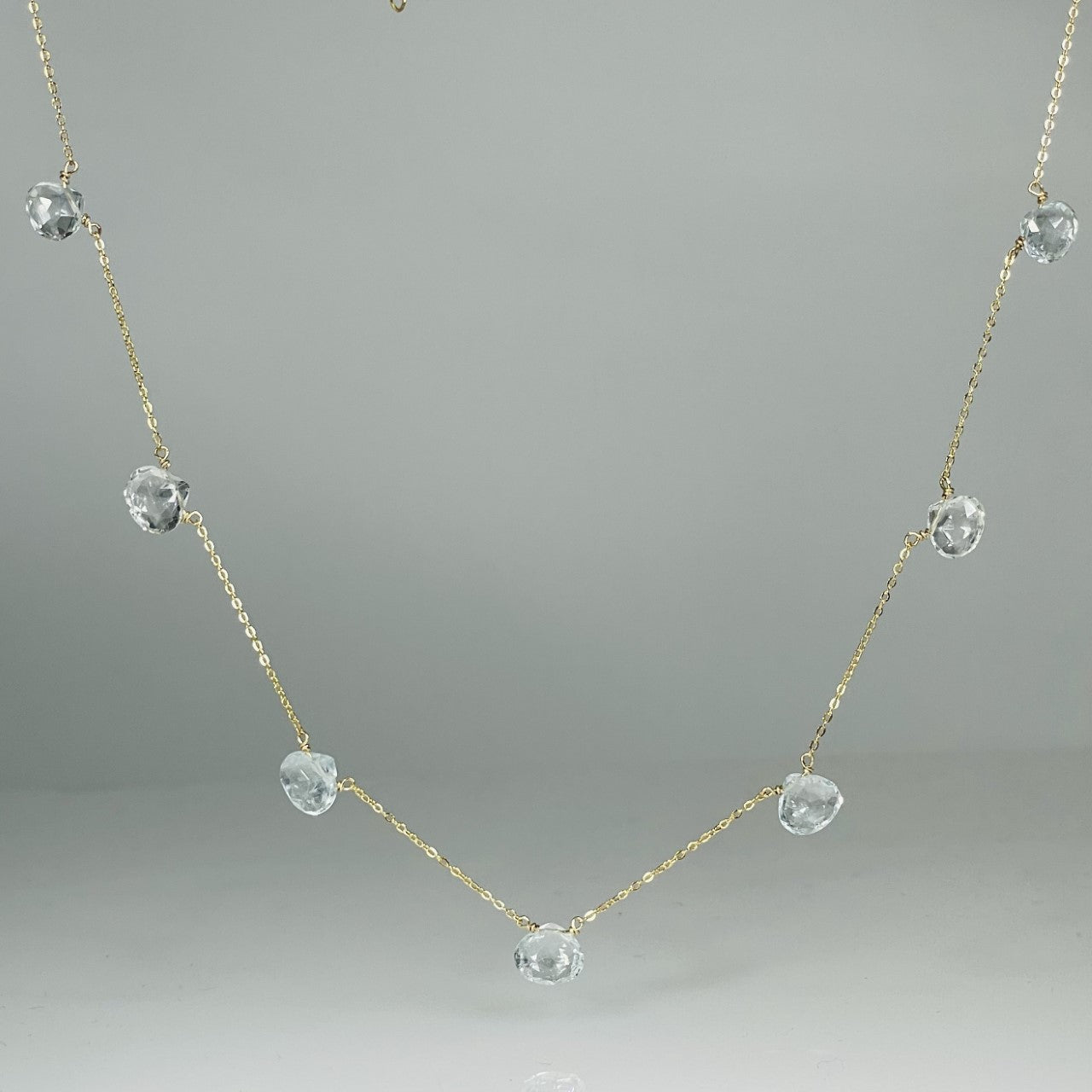 Aquamarine Multi Drop Necklace – KyleChanDesign