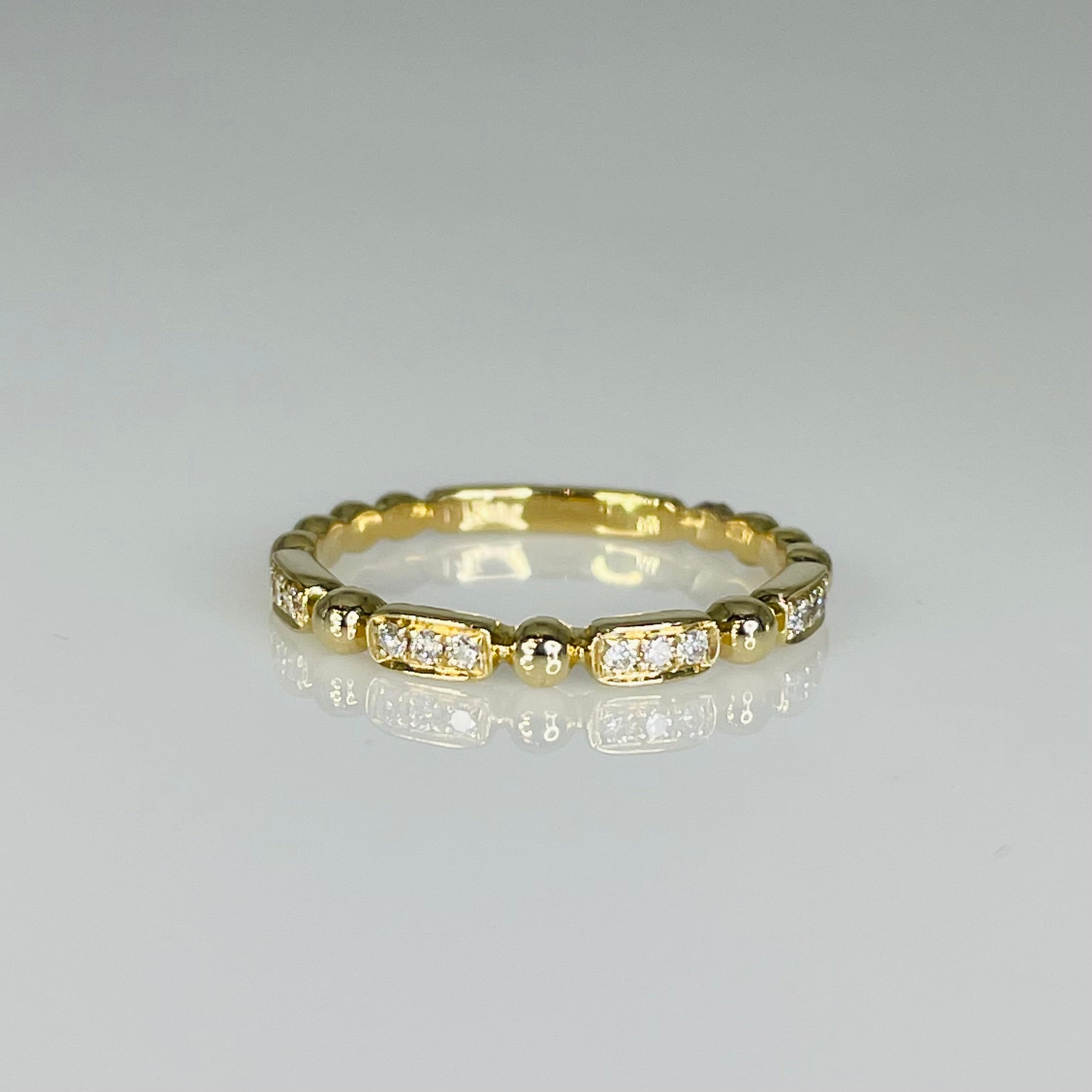 14K Yellow Gold Diamond Stacker Ring 0.15ct – KyleChanDesign