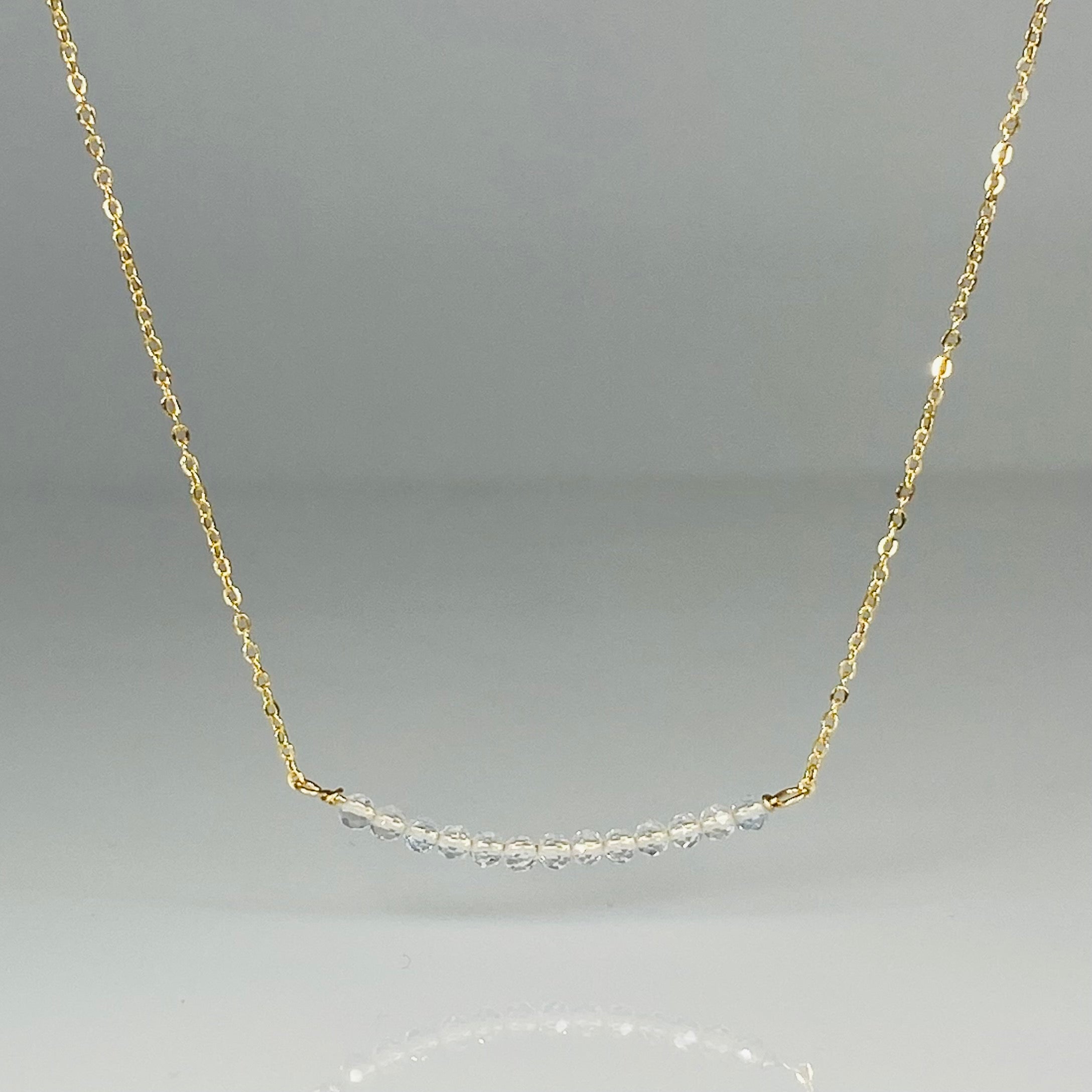 White Topaz Bar Necklace – KyleChanDesign