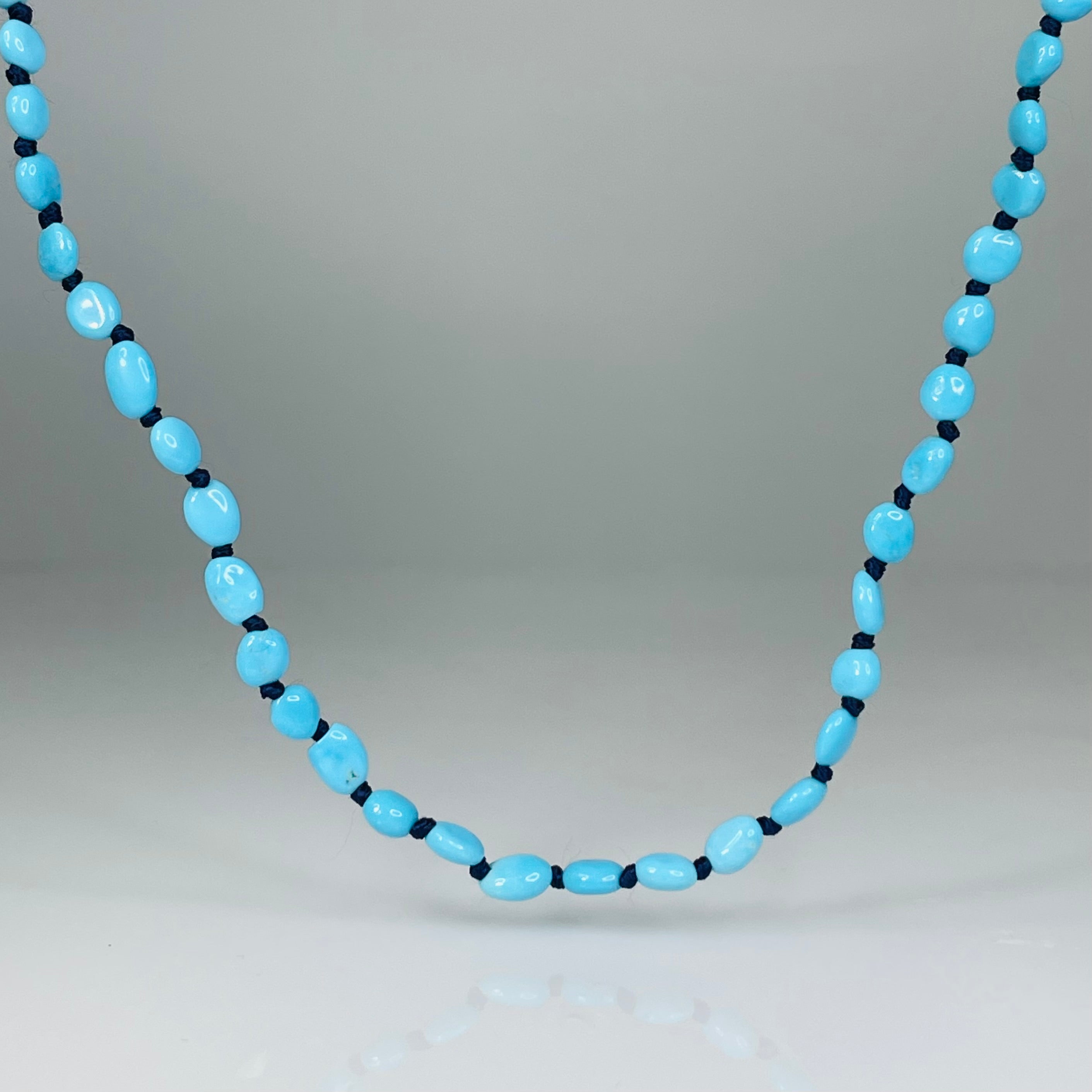 14K Yellow Gold Kingman Turquoise Beaded Necklace – KyleChanDesign