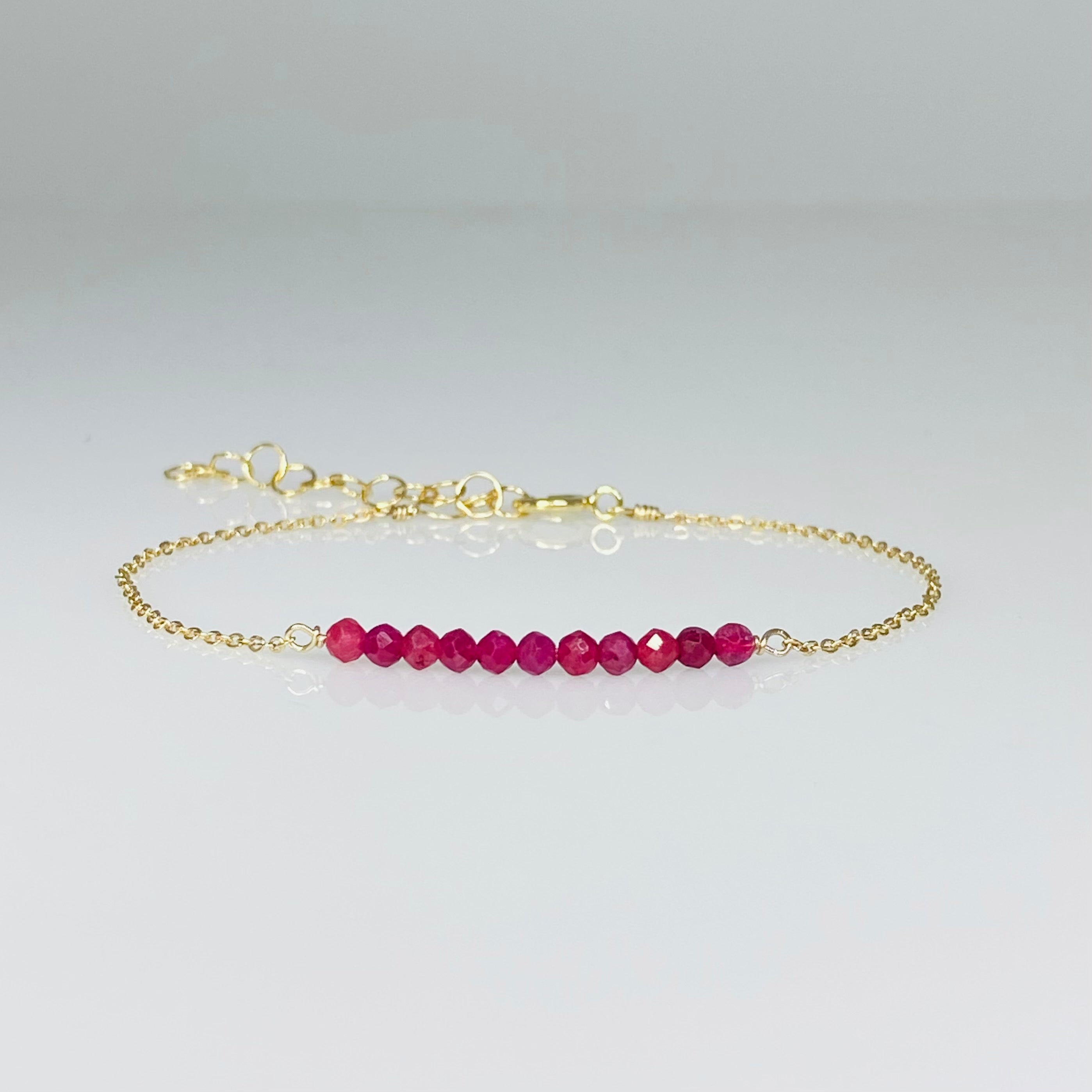 Ruby Bar Bracelet 3mm – KyleChanDesign